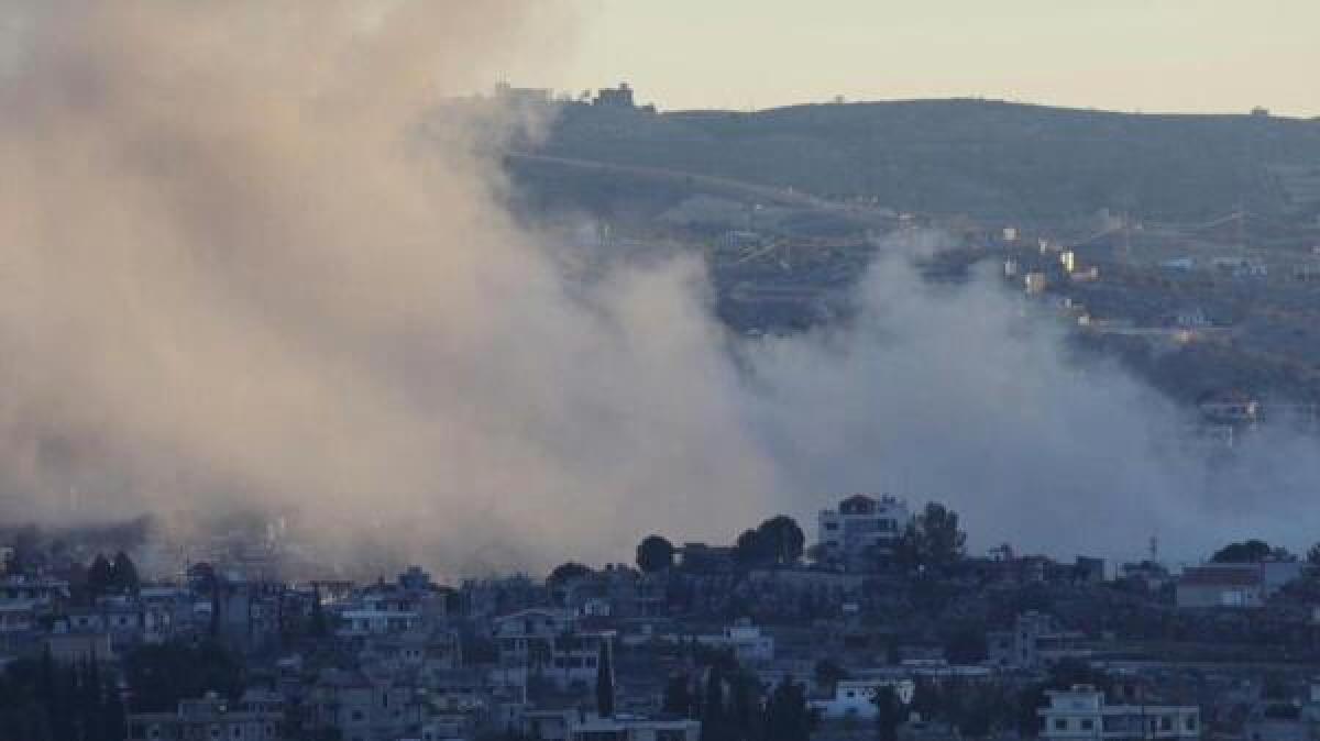 Video: Smoke billows following Israeli strike on southern Lebanon village